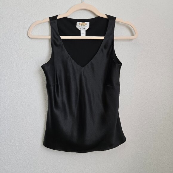 Talbots | Tops | Vintage Talbots Petites Pure Silk Vneck Sleeveless Top ...